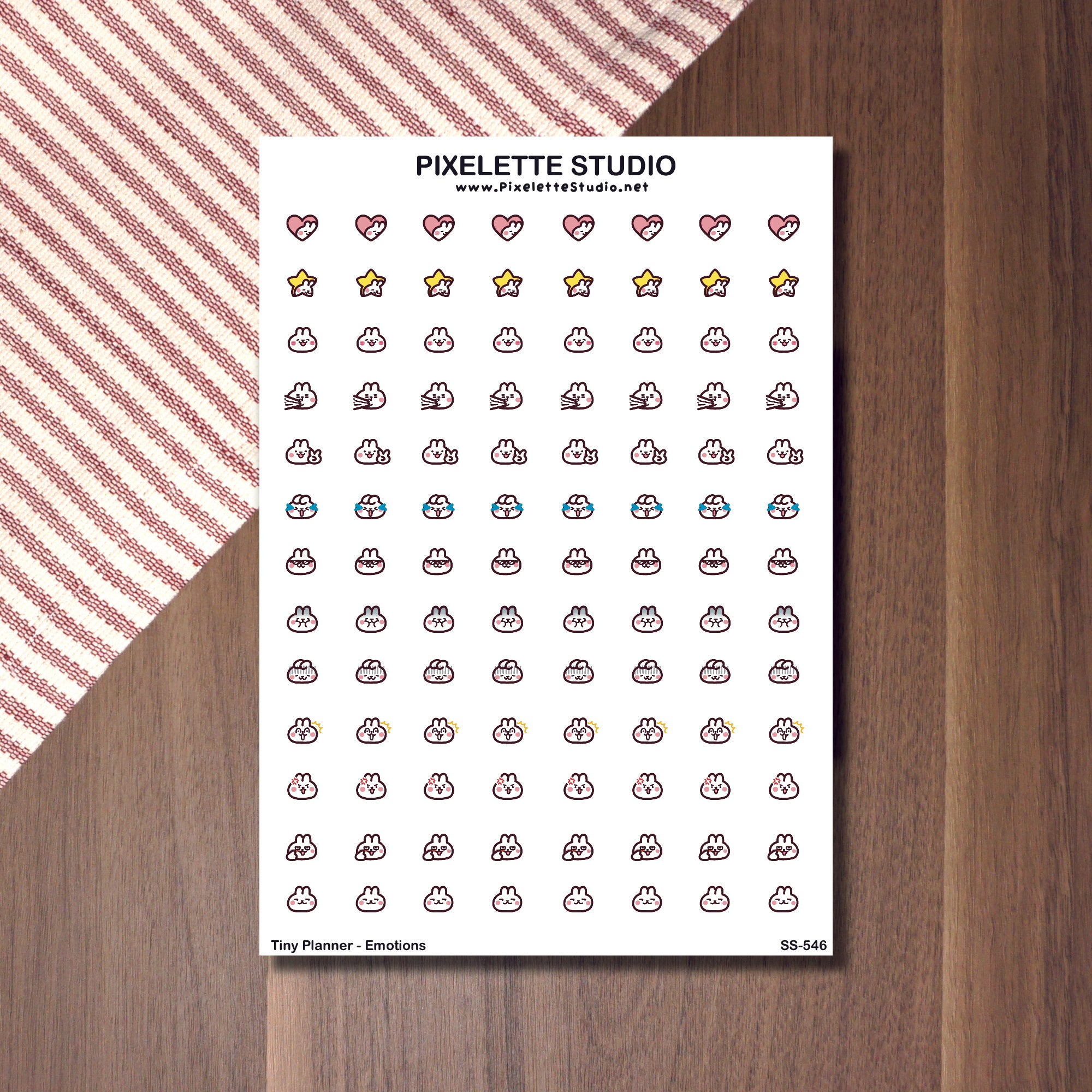 Tiny Planner Emotions Sticker Sheet – Pixelette Studio